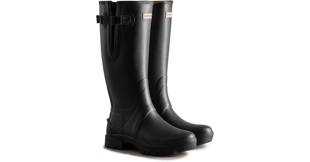 HUNTER Mft9136rnp-blk Balmoral Adjustable Wellington Boots in Black for ...