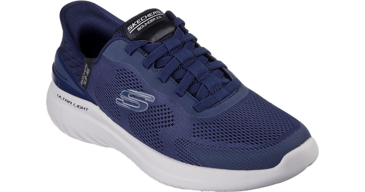 Skechers Bounder 2.0 Emerged 232459-nvy Slip On Shoe in Blue for Men | Lyst