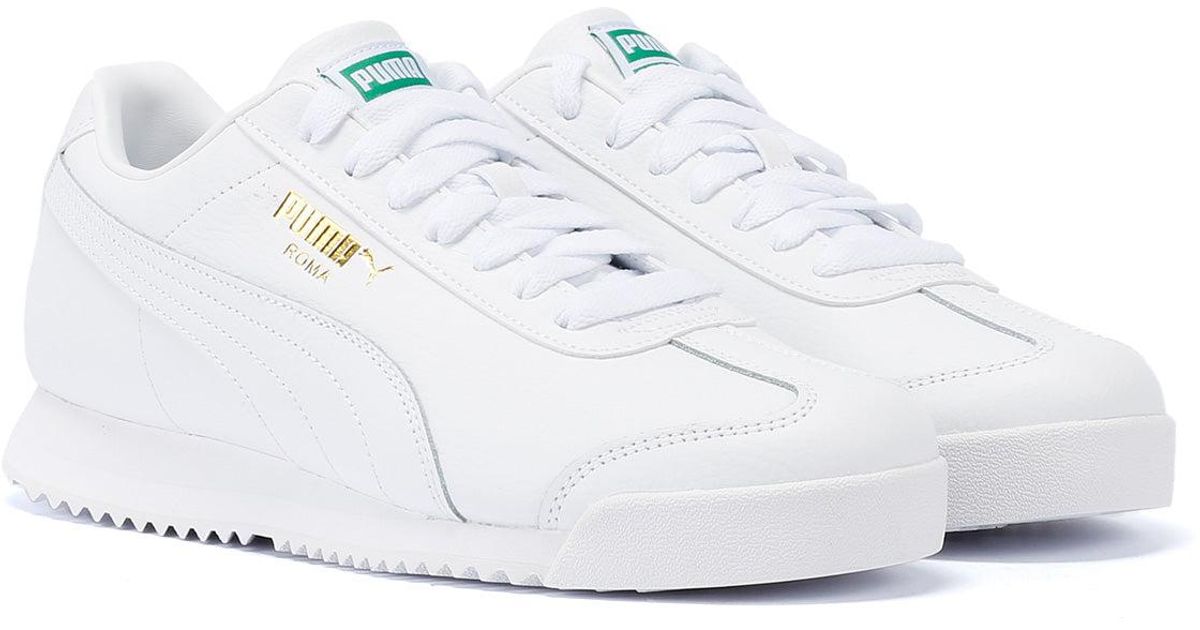 PUMA Roma Standard Trainers in White | Lyst