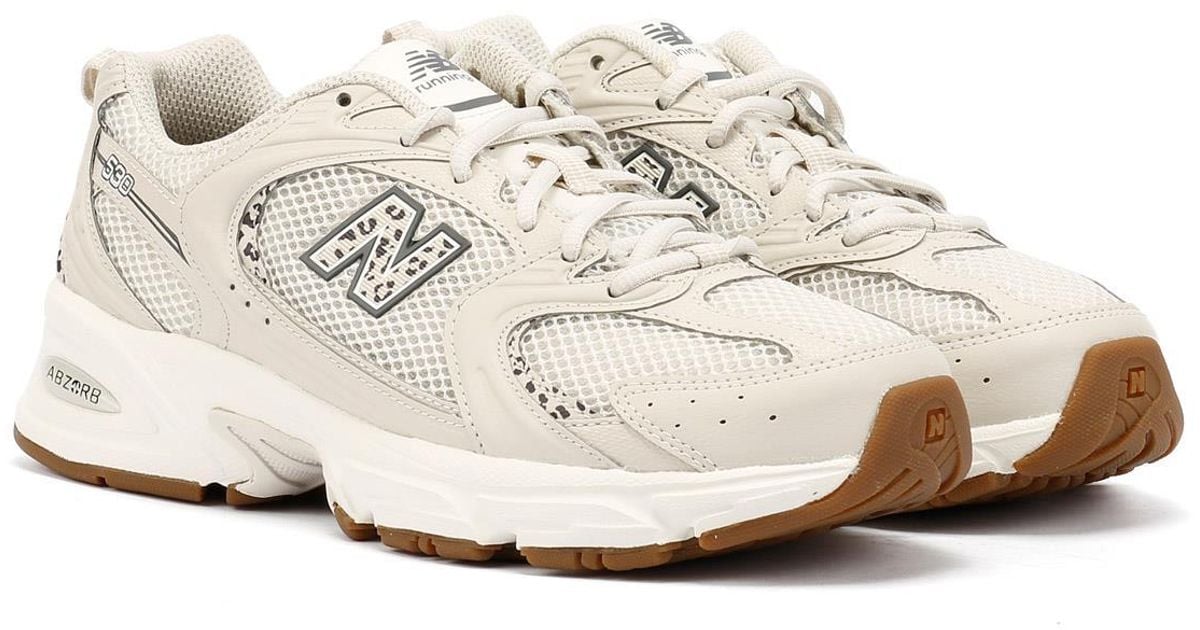 New Balance 530/Animal Print Trainers in White | Lyst