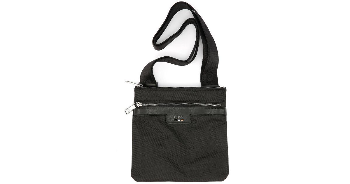 BOSS Ray Envelope Synthetic Cross Bag in Black for Men | Lyst