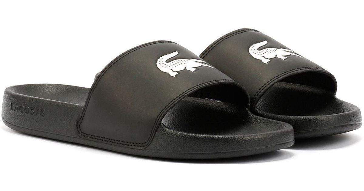 Lacoste Serve Slide 0.0 Slides in Black | Lyst