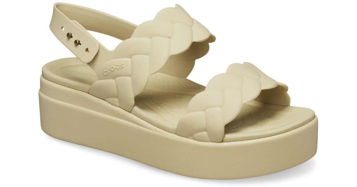 Crocs™ Brooklyn Woven Thermoplastic Chai Sandals in Metallic | Lyst UK