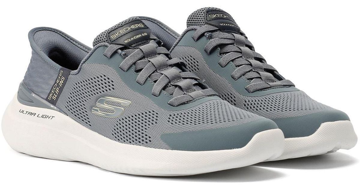 Skechers Bounder 2.0 Emerged Slate Sneakers in Blue for Men | Lyst UK