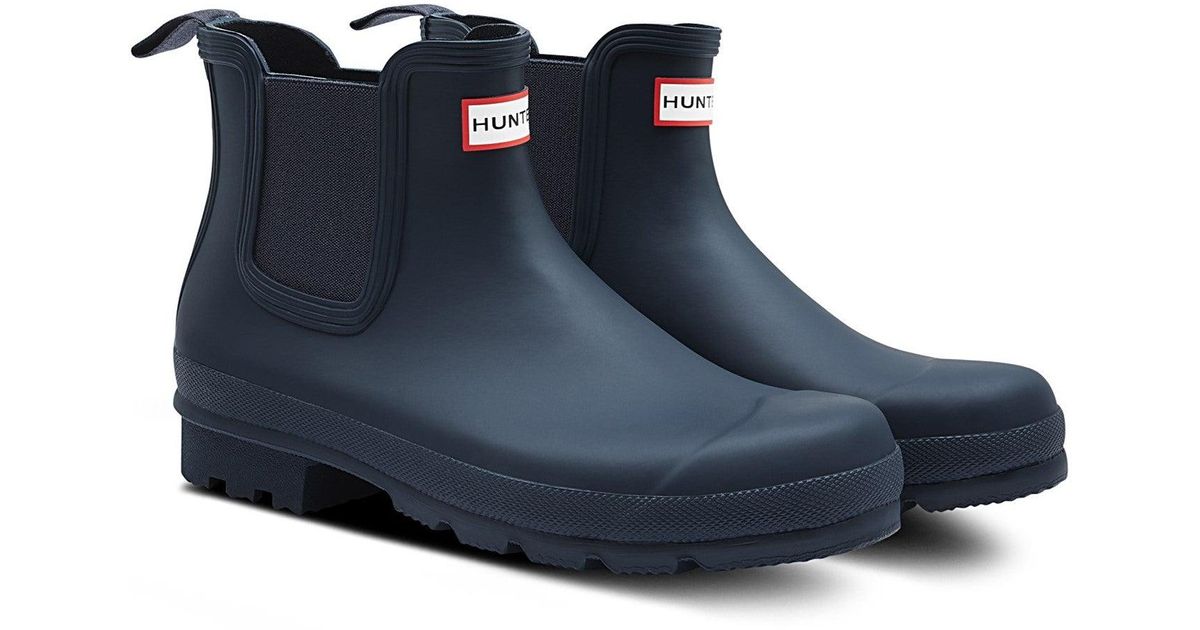 HUNTER Mfs9116rma-nvy Original Chelsea Boots in Blue for Men | Lyst