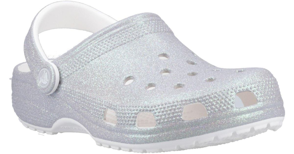 Crocs™ Classic Glitter Eva Standard Clogs in White | Lyst UK