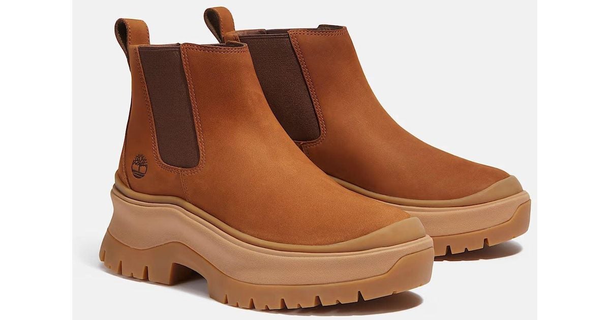 Timberland Roxie Lane Chelsea Rust Boots in Brown | Lyst
