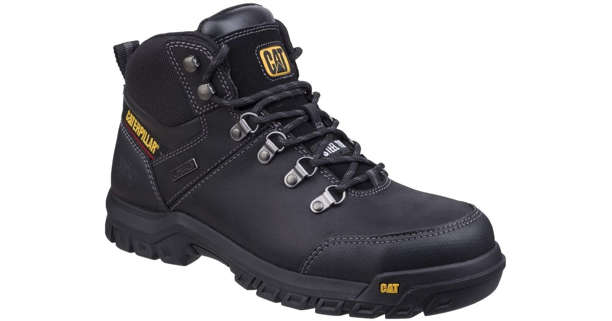 CAT Safety Caterpillar Framework Leather Safety Boots in Blue | Lyst UK