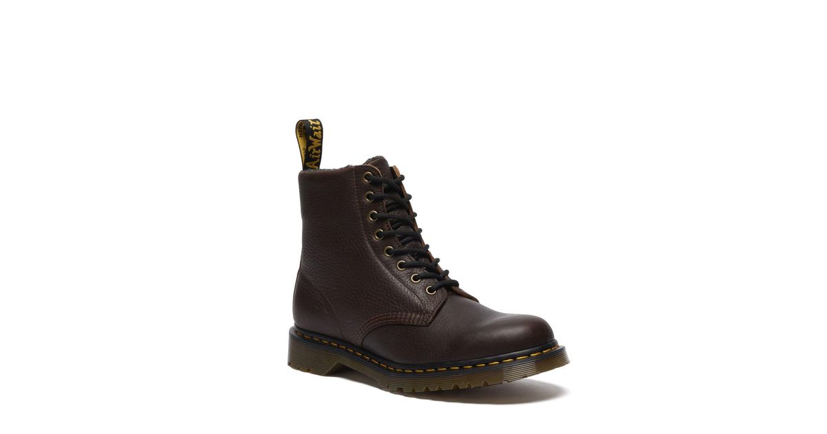 Dr. Martens 1460 Pascal Warm Lined 8 Eye Leather Dark Boots in Black ...