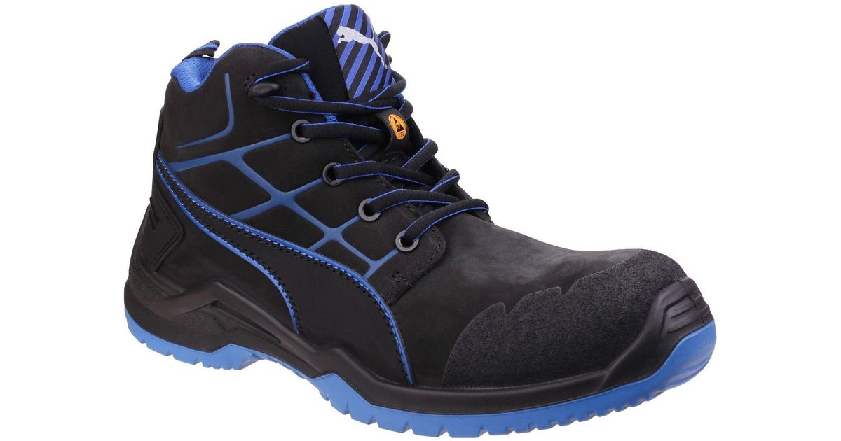 PUMA Krypton Nubuck Safety Boots in Blue | Lyst