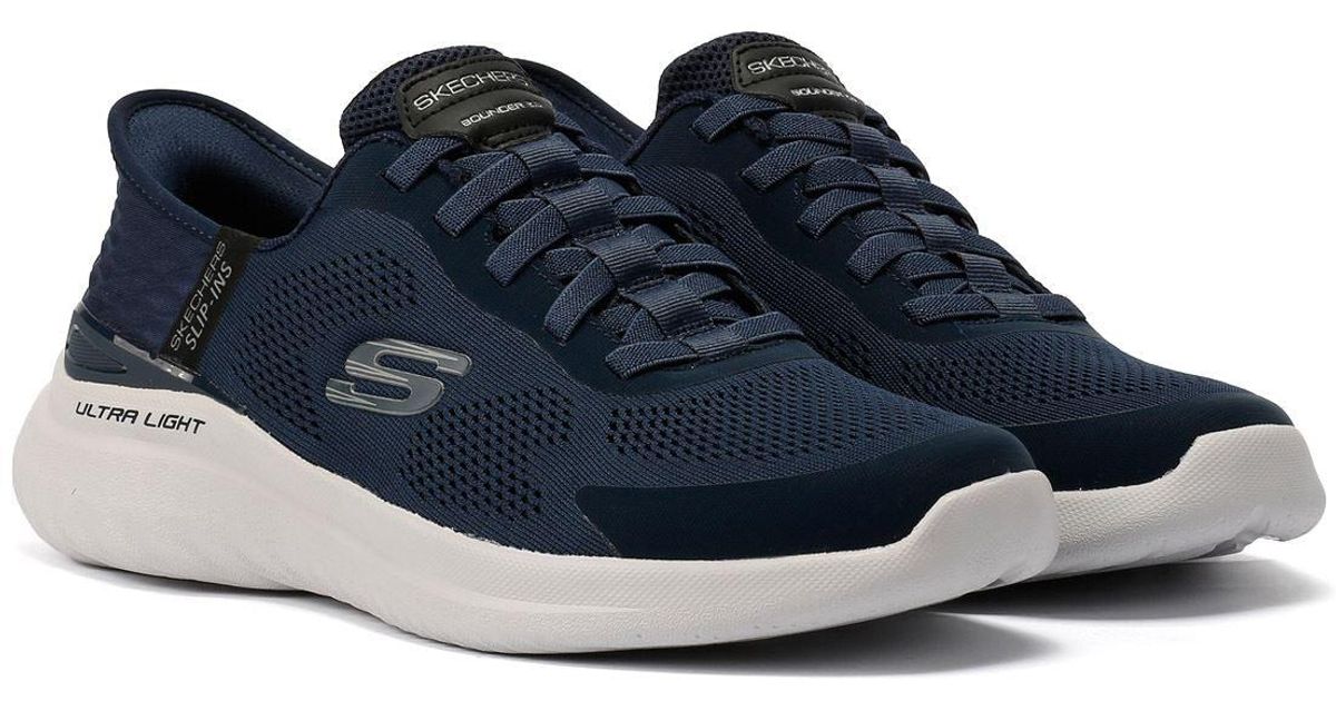 Skechers Bounder 2.0 Emerged Sneakers in Blue | Lyst