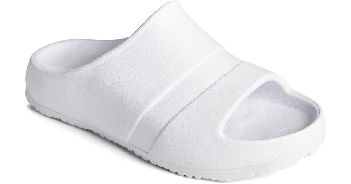 Sperry Top-Sider Float Slide Core Synthetic Slides in White | Lyst