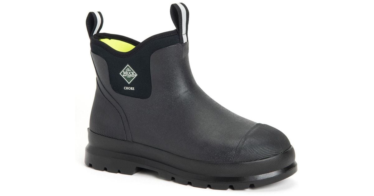 Muck Boot Chore Classic Chelsea Rubber Wellington Boots in Black | Lyst UK