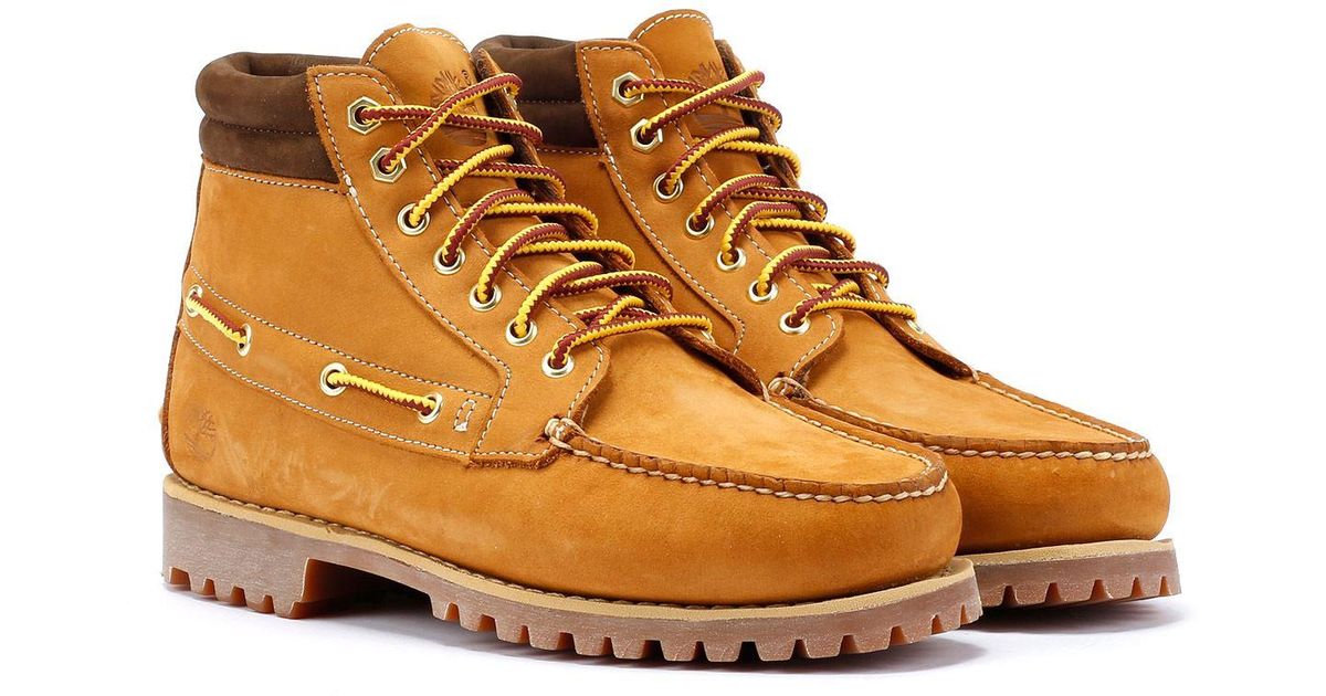 Timberland Authentic Leather Wheat Boots in Brown for Men | Lyst