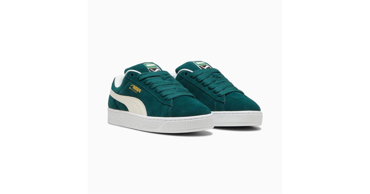 PUMA Suede Xl Dark Trainers in Green | Lyst
