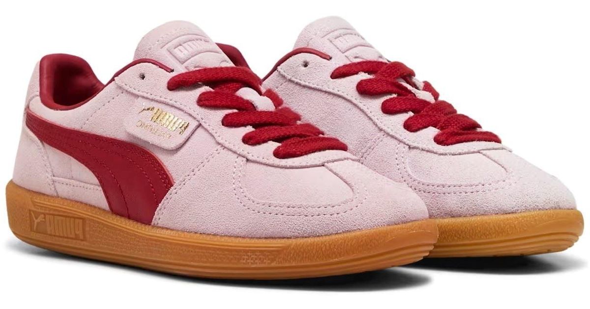 PUMA Palermo Leather Rose/Dark Crimson Sneakers in Pink | Lyst