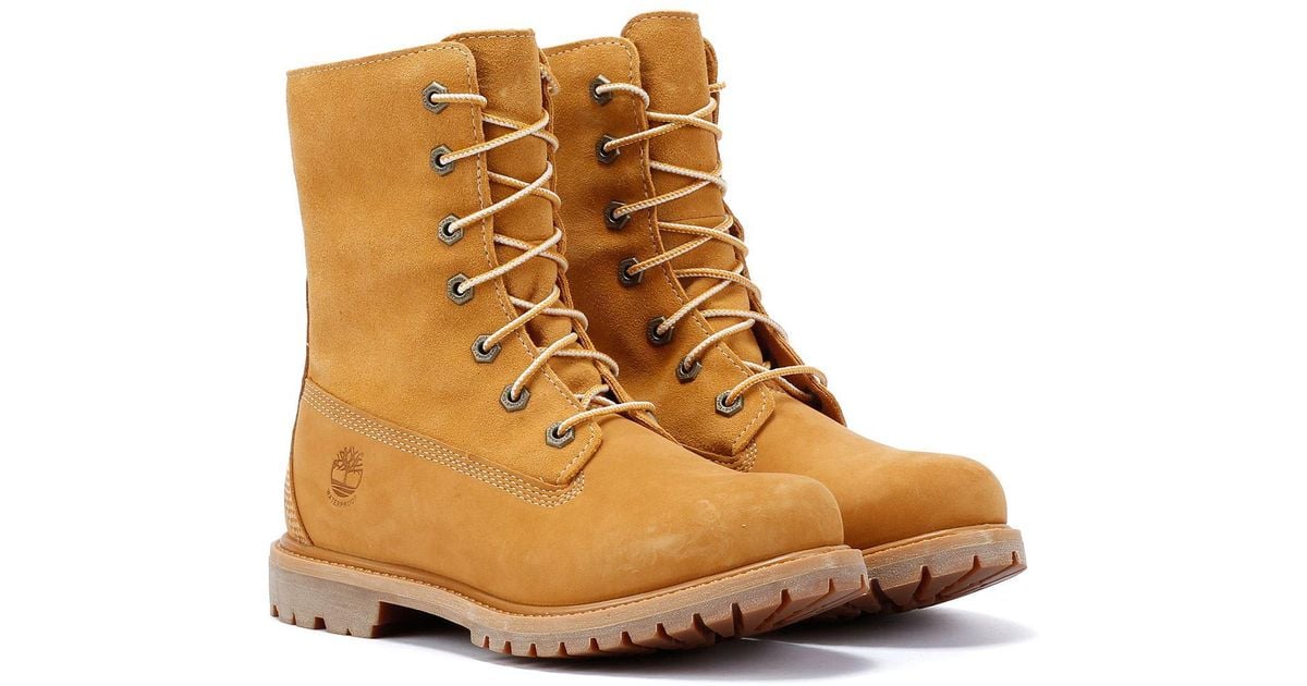 Timberland Warm Lined Waterproof Leather Wheat Boots in Brown | Lyst