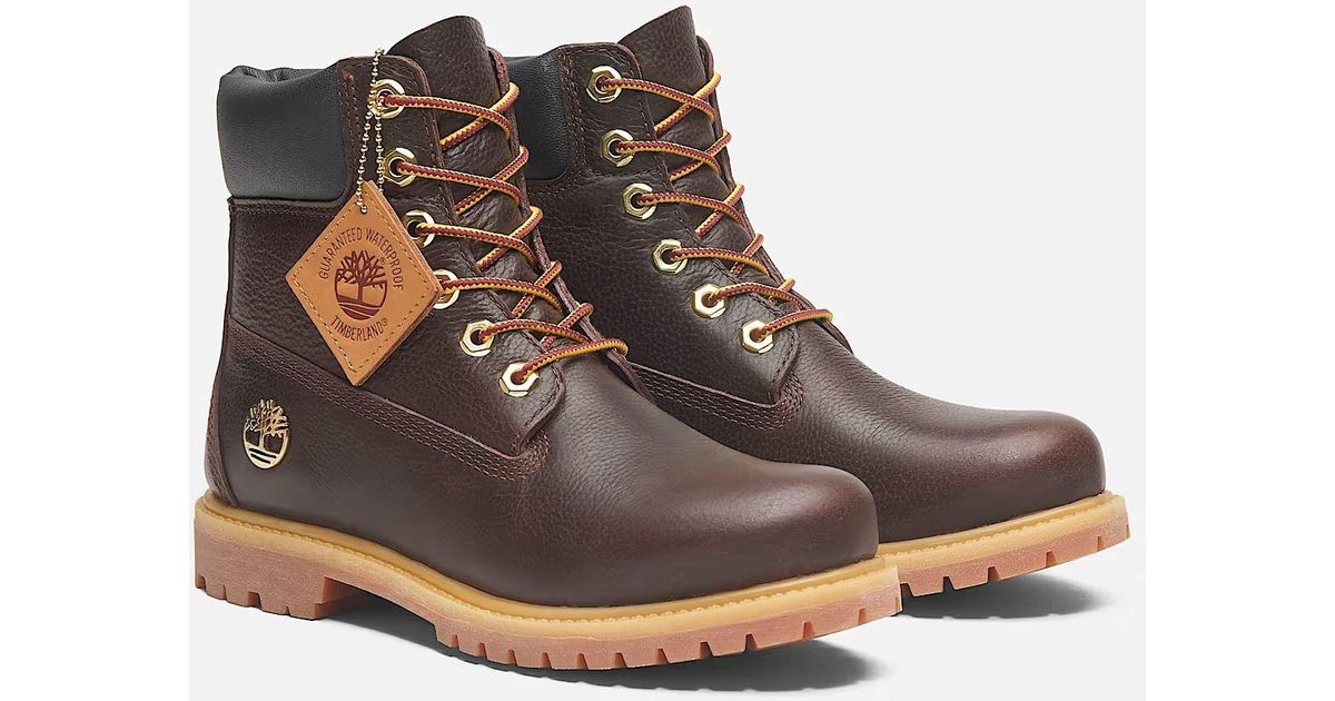 Timberland Premium Espresso 6 Inch Leather Dark/ Boots in Brown | Lyst