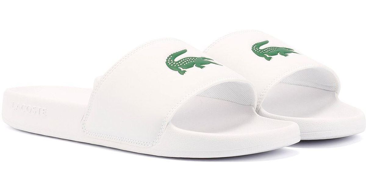 Lacoste Serve Slide 0.0 Slides in White | Lyst