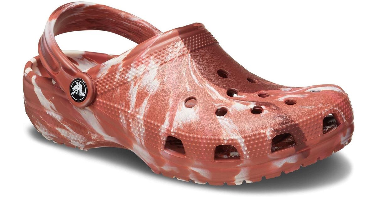 Crocs™ Marble Thermoplastic Dark Clay/multi Clogs in Pink | Lyst