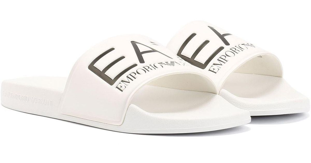 EA7 Water Sports Slide Pvc Slides in White | Lyst