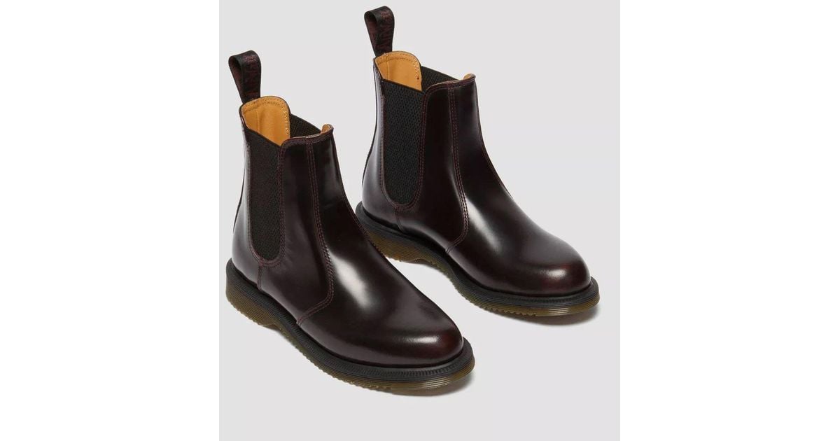 Dr. Martens Flora Chelsea Leather Cherry Boots in Black | Lyst