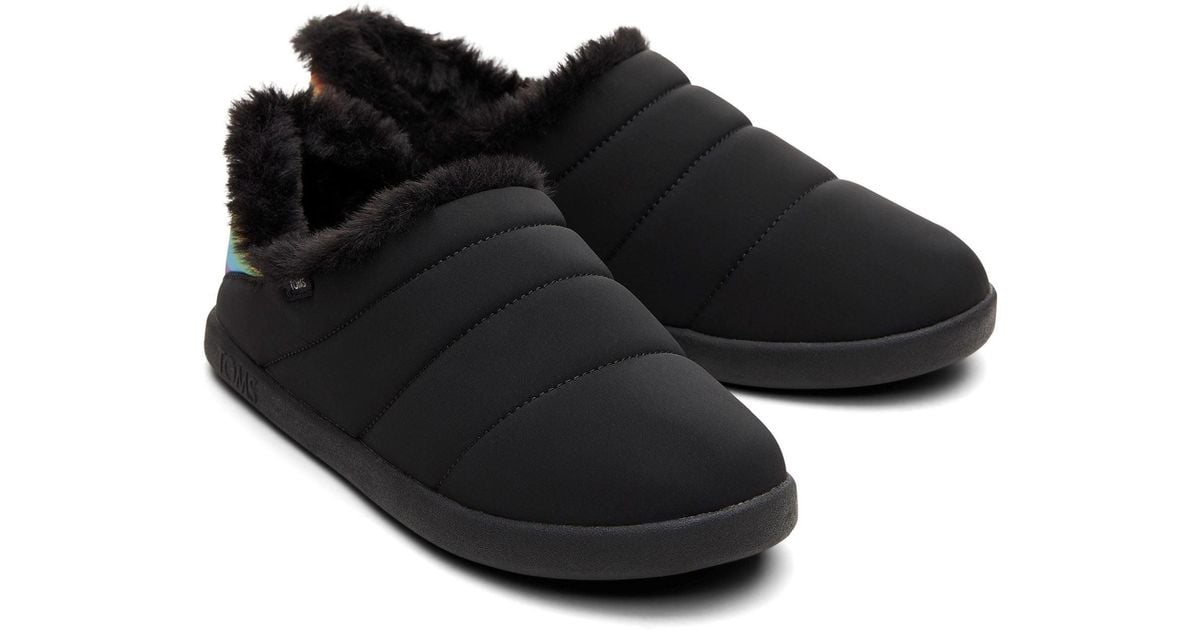 TOMS Ezra Nylon Matte Woven/ Slippers in Black | Lyst UK