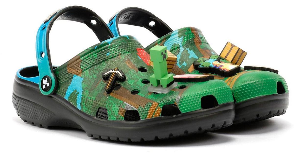 Crocs™ Minecraft Classic Kids Multi Clogs in Green | Lyst