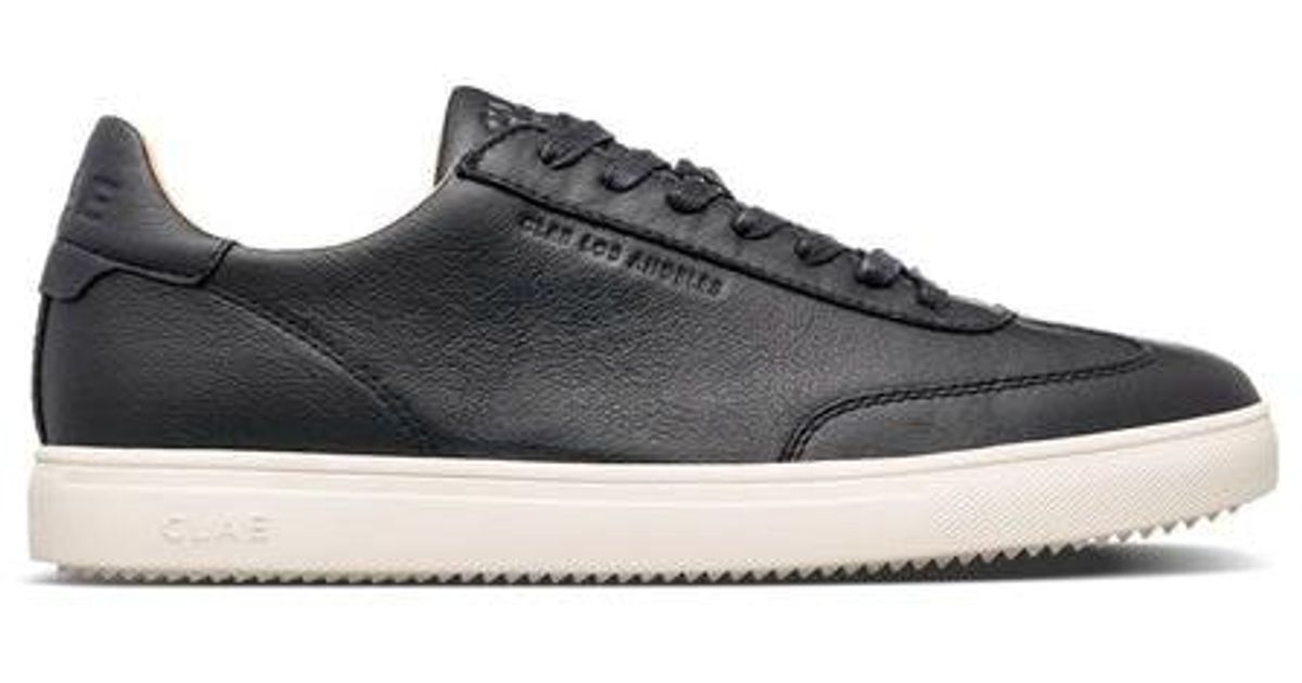 CLAE Milled Leather Trainers in Black for Men | Lyst