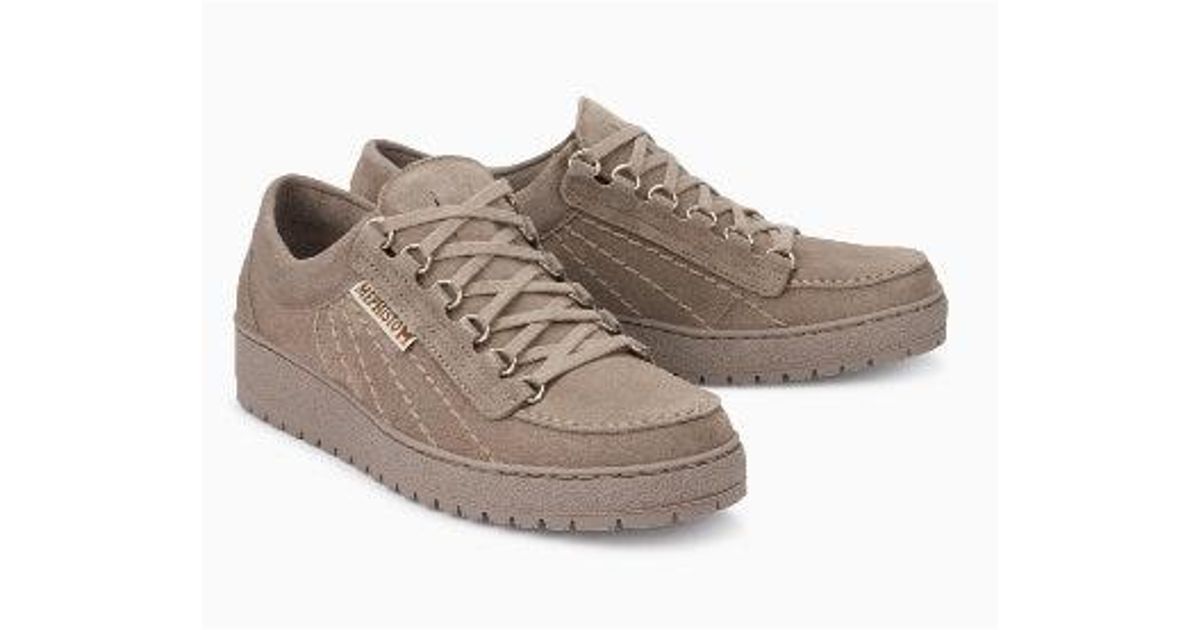 Mephisto Warm Leather Velour Sneaker Shoes in Gray for Men | Lyst