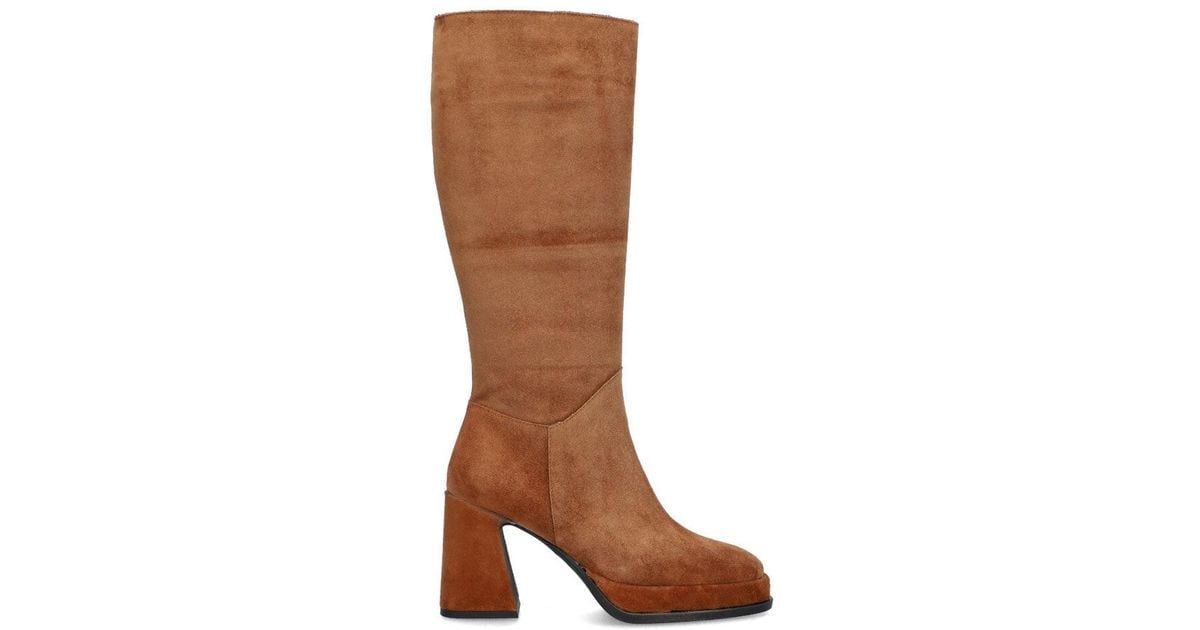 Alpe Idanna Tall Boots Sella in Brown | Lyst