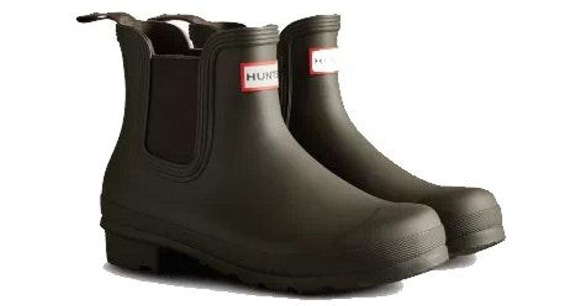 HUNTER Original Chelsea Boots Bitter in Black for Men | Lyst