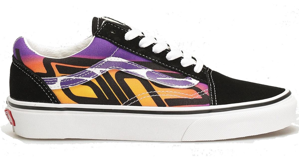 Vans Ua Old Skool Printed Graphic Check Multi Sneaker in Black for Men ...