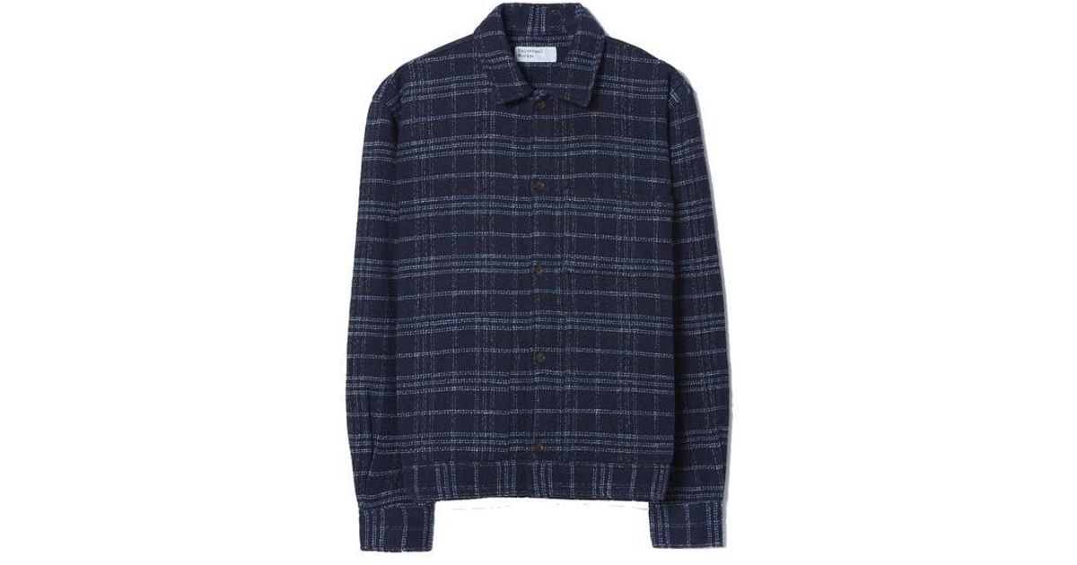 Universal Works Check Uniform Jacket in Blue for Men | Lyst