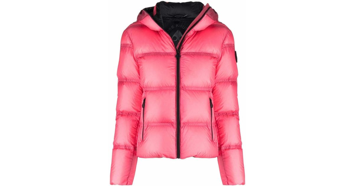 Moose Knuckles Baddeck Puffer Down Jacket in Pink | Lyst