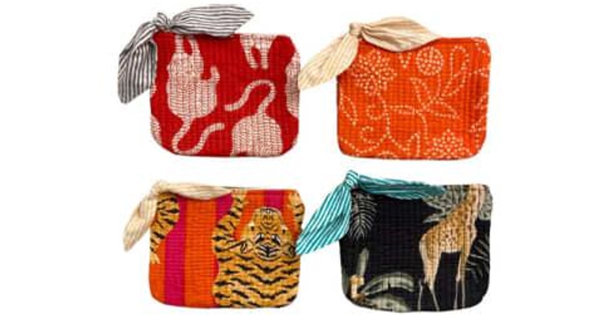 Behotribe & Nekewlam Purse Cotton Quilted Block Printed Floral in ...