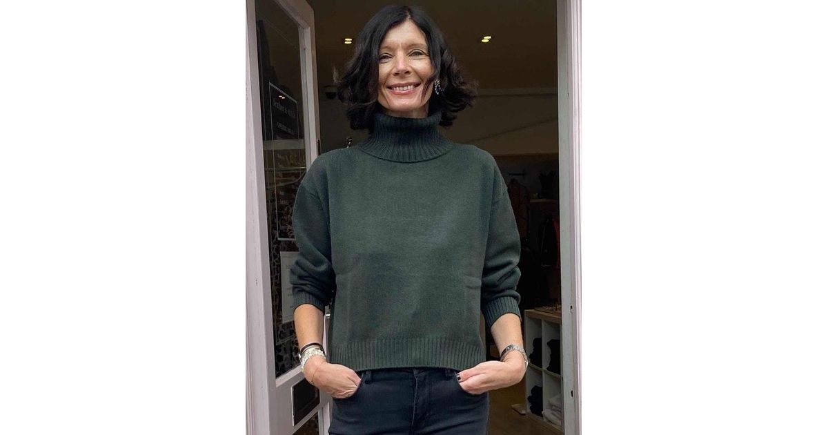 Jumper 1234 Oversize Roll Collar Jumper in Green | Lyst