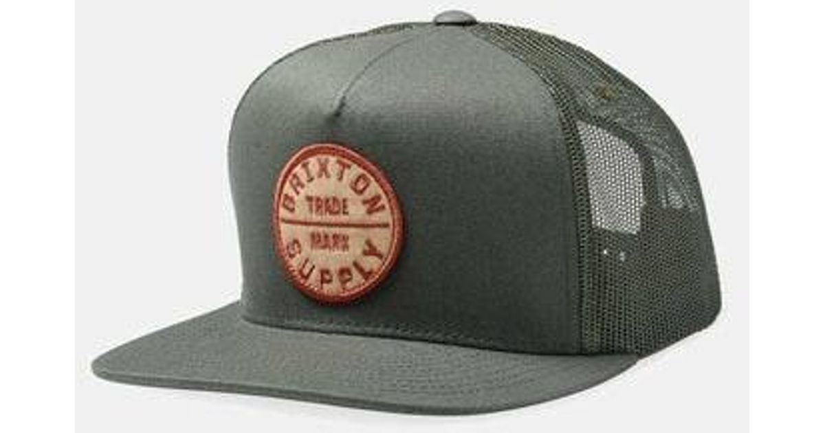 Brixton Oath Surplus Mp Trucker Cap in Green for Men | Lyst UK