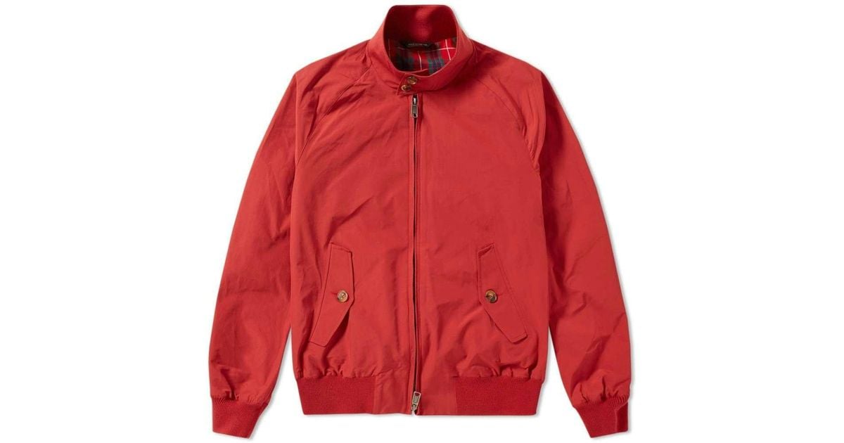 Baracuta G9 Harrington Jacket Dark in Red for Men | Lyst