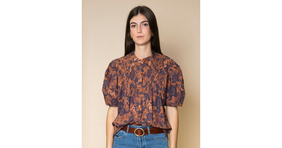 Sessun Camisa Virginia in Brown | Lyst