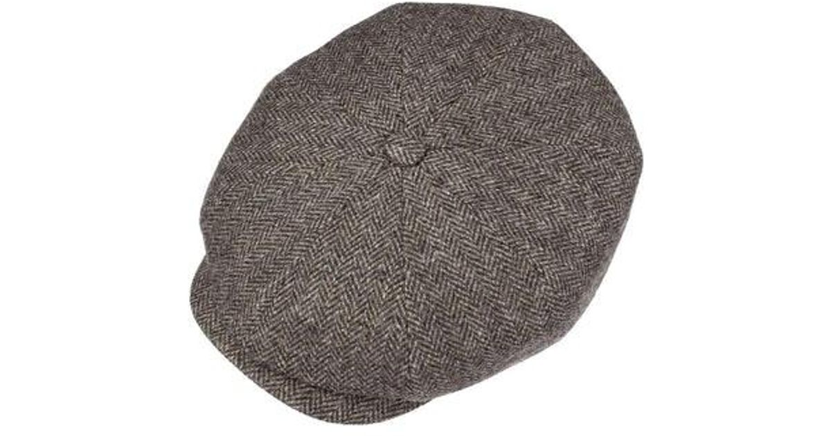 Stetson Hatteras Classic Wool Flat Cap in Gray for Men | Lyst