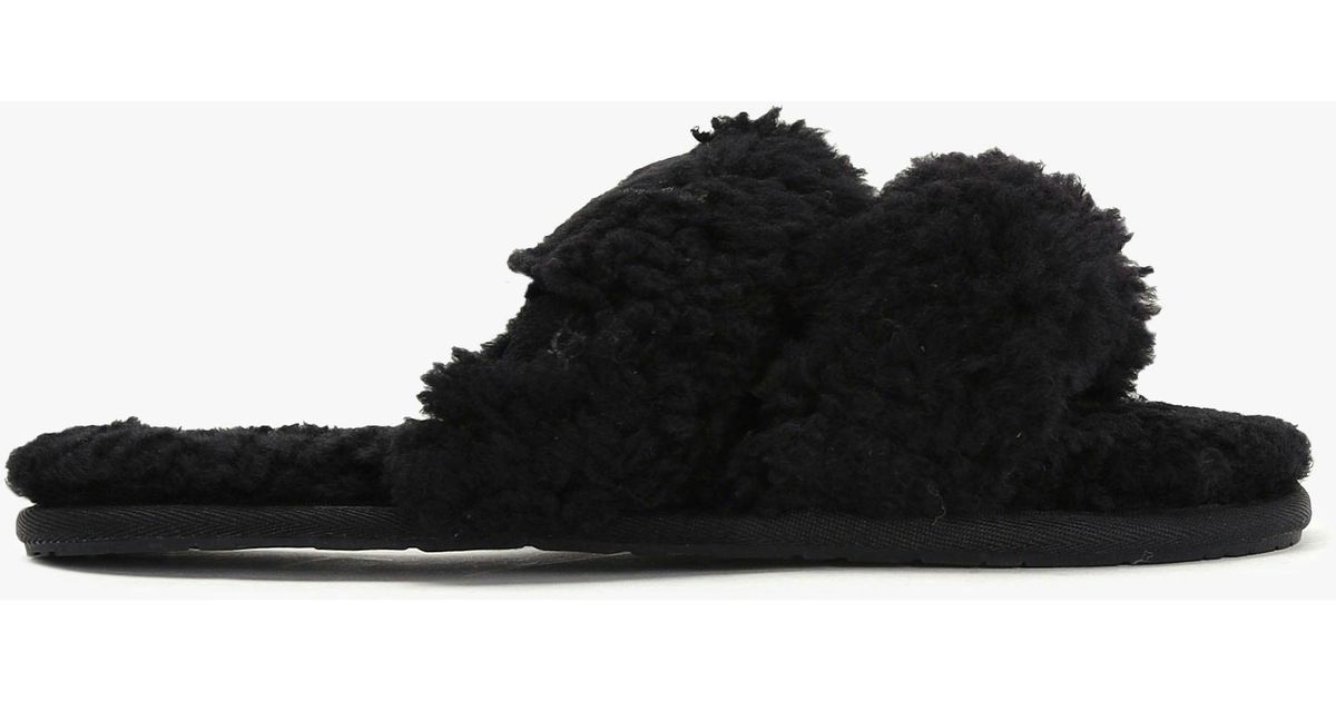 UGG Maxi Curly Scuffetta , Fabric in Black | Lyst