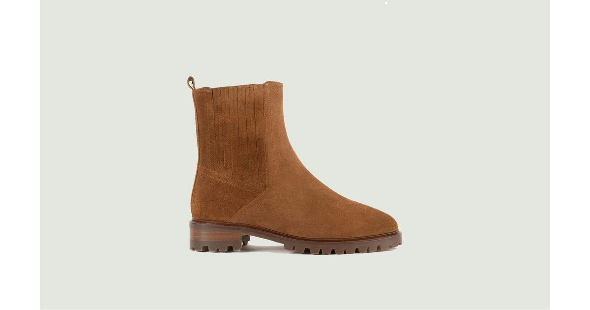 Bobbies Macha Suede Boots in Black | Lyst