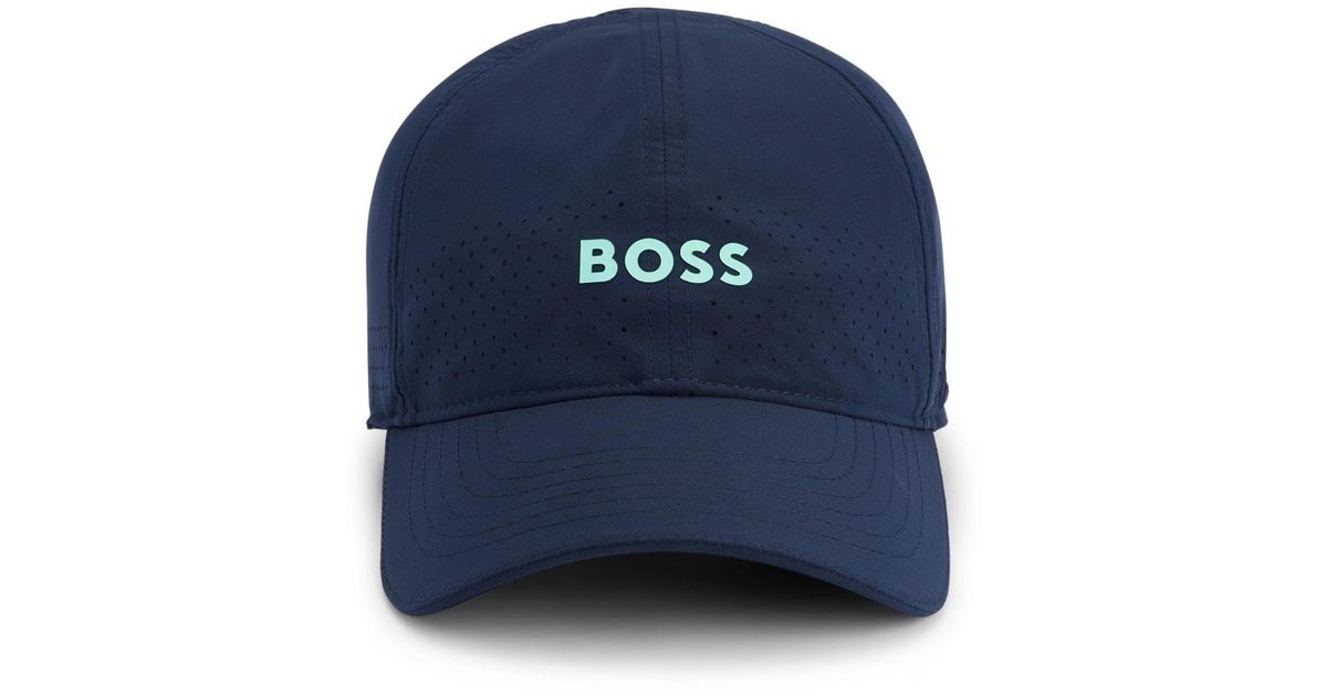 BOSS Active Advance Logo Cap in Blue for Men | Lyst