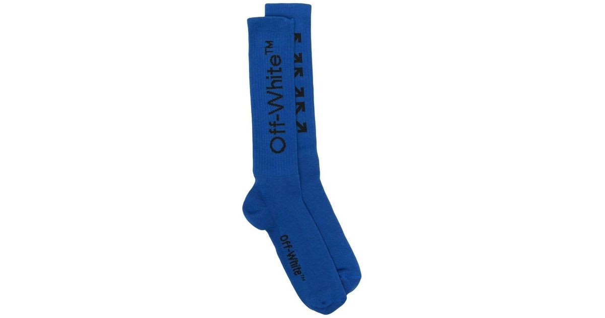 Off-White c/o Virgil Abloh Arrow Logo Mid Lenght Socks in Blue for Men | Lyst UK