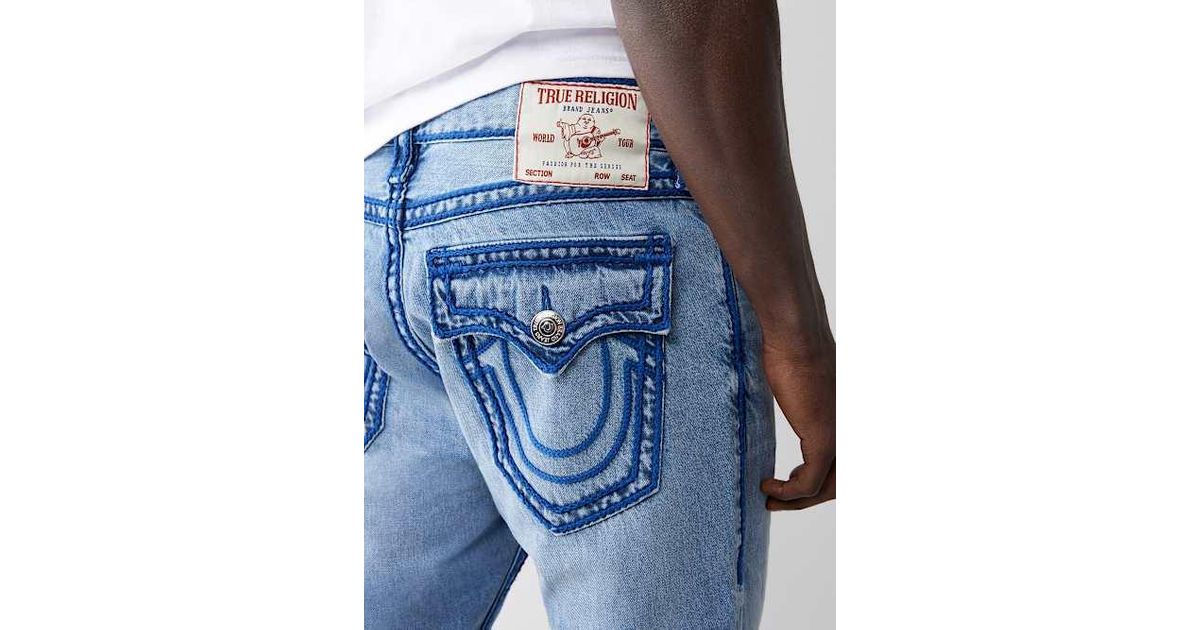 True Religion Ricky Rope Stitch Flap Straight Jean in Blue for Men | Lyst