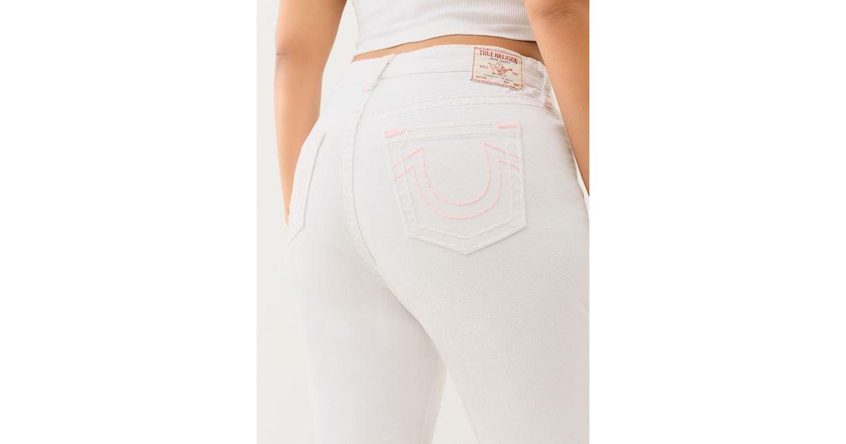 True Religion Plus Riley High Rise Super T Rolled Bermuda Short in ...