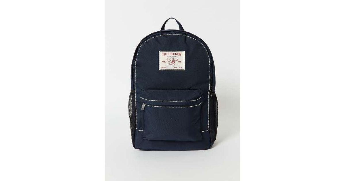 TRUE RELIGION Logo Big T Backpack in Blue | Lyst