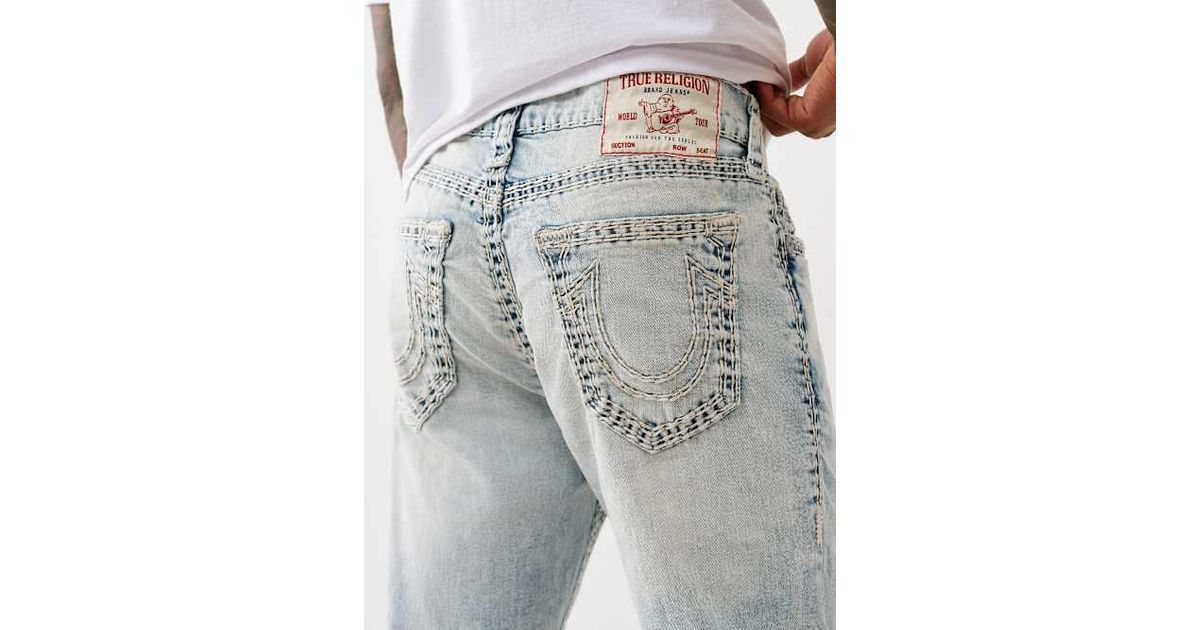 TRUE RELIGION Ricky Super Qt Straight Jean in Gray for Men | Lyst
