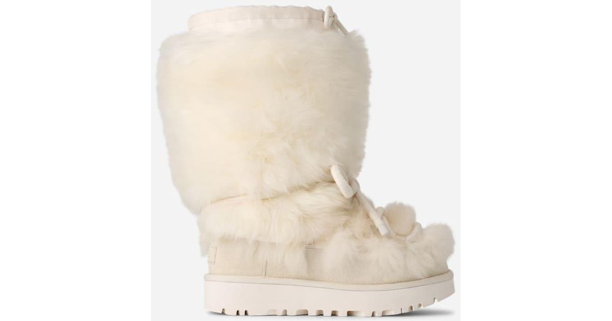 UGG Classic Tall Chalet Sheepskin Classic Boots in White | Lyst UK
